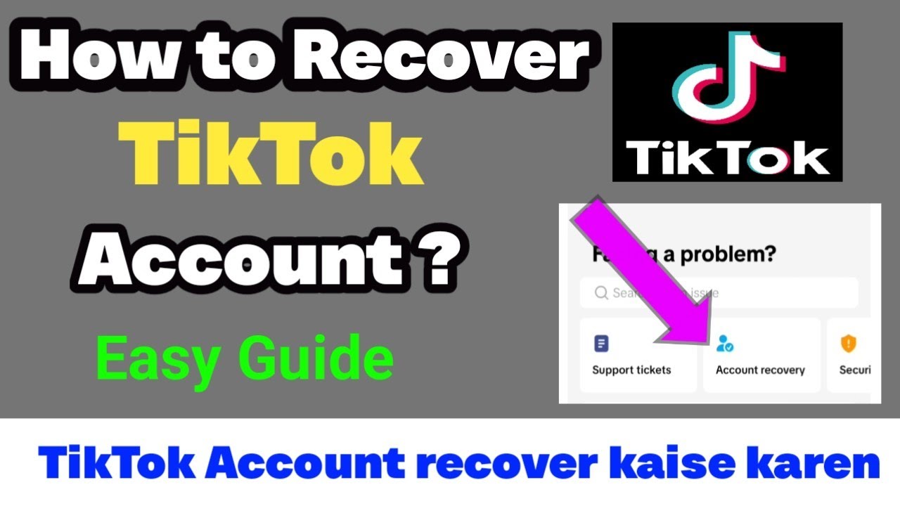How to Recover a TikTok Account | TikTok Account Recover Kaise Karen ...