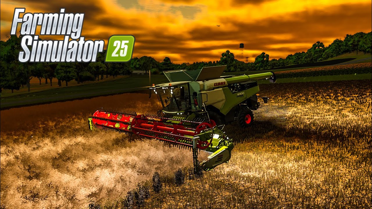 HELPING ANOTHER FARMER HARVEST CANOLA | FARMING SIMULATOR 25 - YouTube