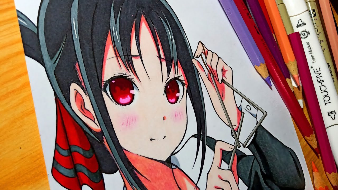 Drawing Kaguya Shinomiya - [ Kaguya sama Love is War ] - YouTube