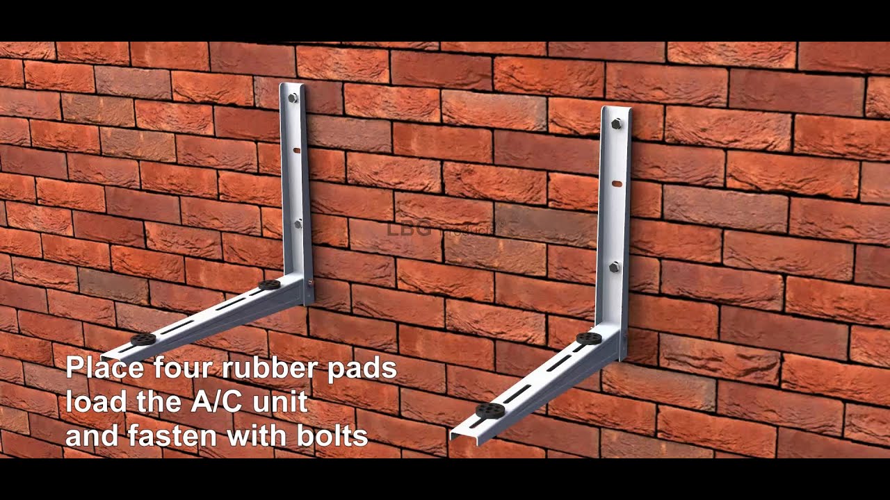 How to Install Mounting Brackets for Mini Split Ductless AC - YouTube