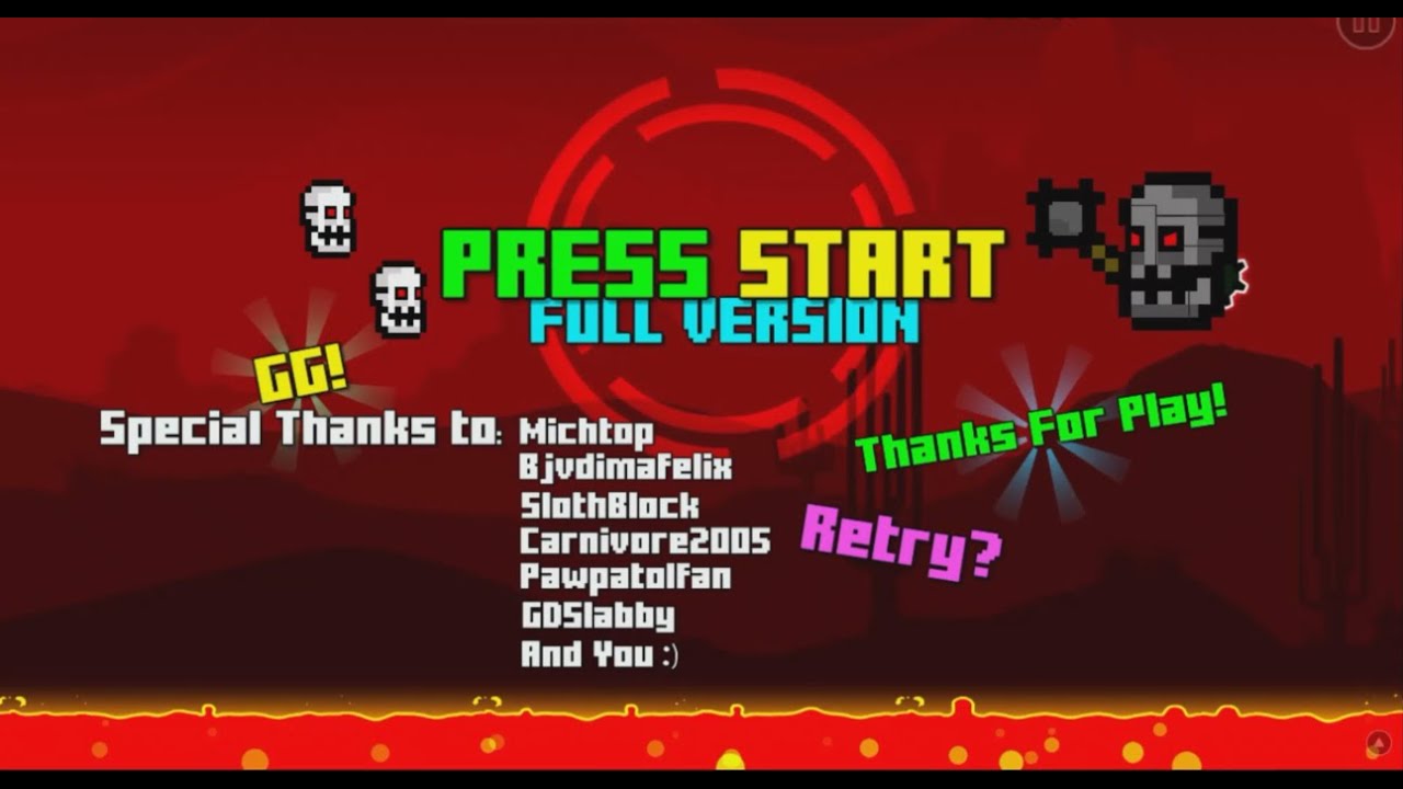 "Press Start Full Version" 100% | Geometry dash - YouTube