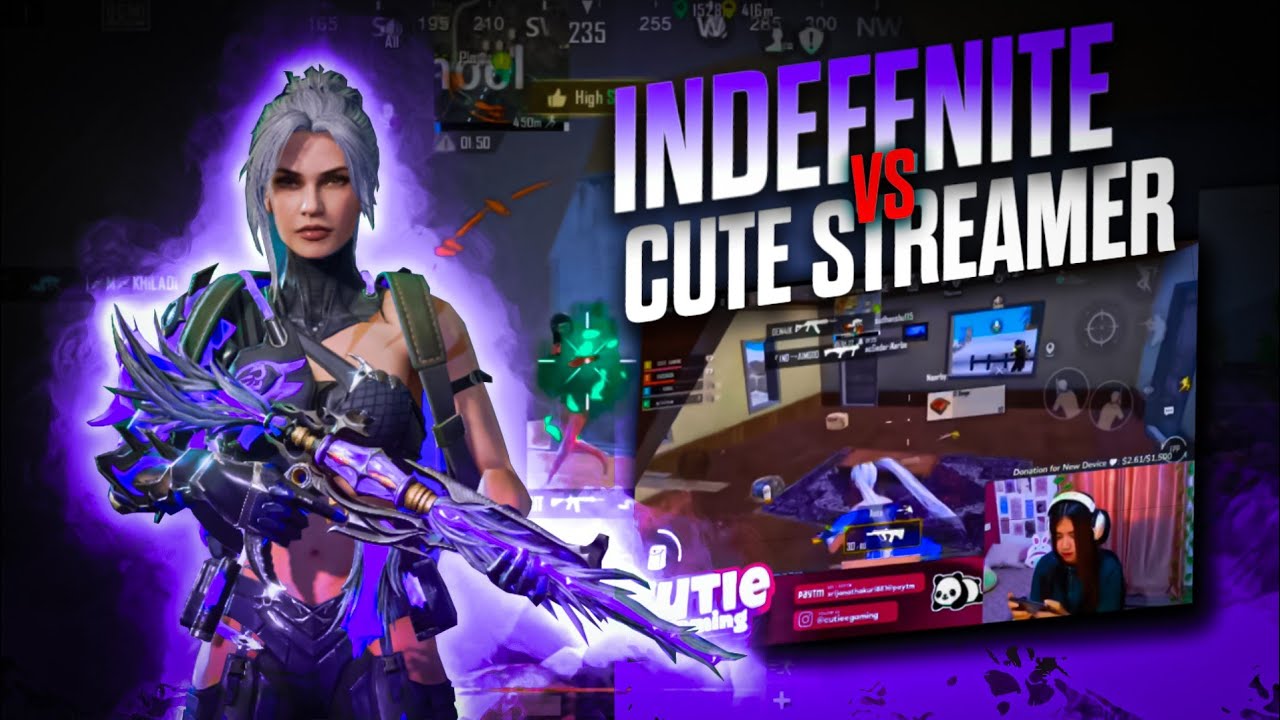 INDEFENITE vs Cute Girl STREAMER | Fastest 4 Finger Player Gameplay in ...