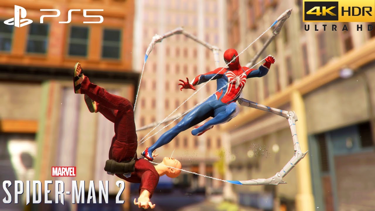 Marvel's Spider Man 2 (PS5) Advanced Suit 2.0 Combat & Swinging 4K60FPS ...
