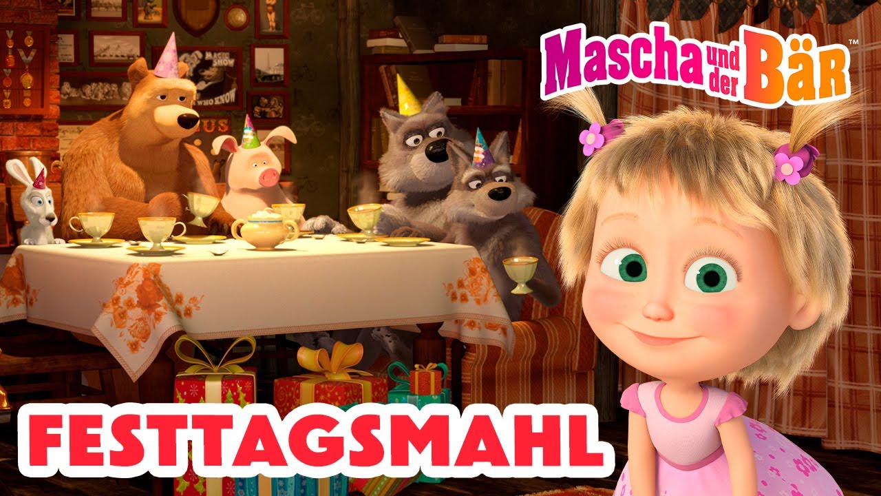 Mascha und der Bär 👧🐻 Festtagsmahl 🥗🥧 Episodensammlung 🎬 Masha and the Bear - YouTube