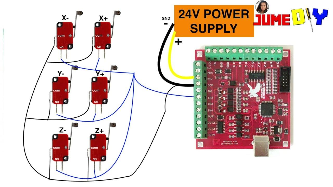 mach 3 USB input การใช้งานด้วย Mach 3 Limit switch - PART 4 - YouTube