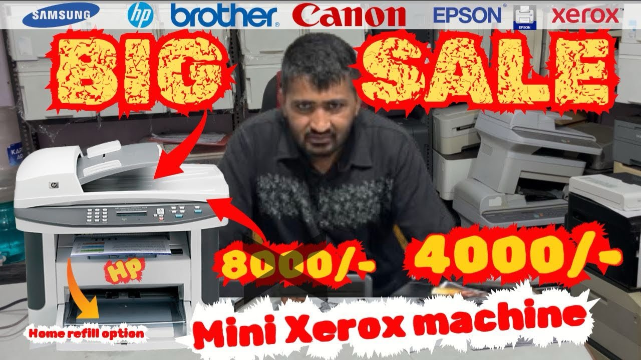 HP 1522 black and white copy scan xerox refurbished machine with 3 ...