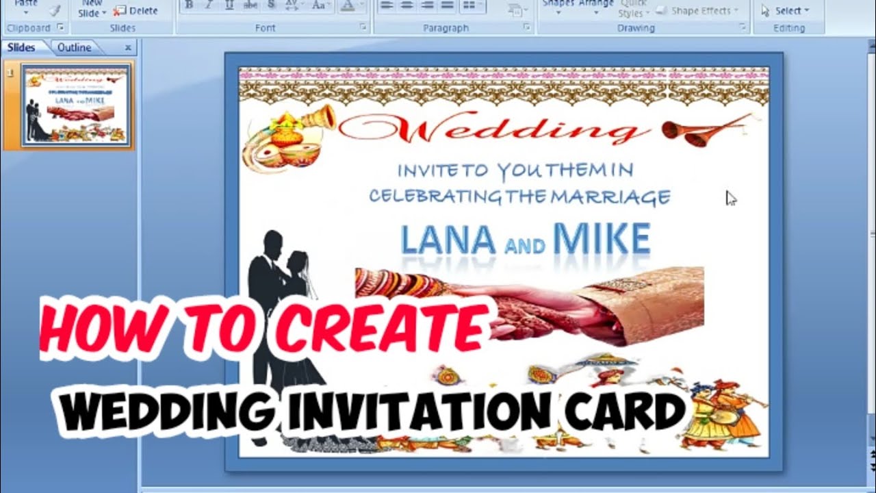 How To Create Marriage Invitation Card In PowerPoint DNR 1 Channel How To Create Marriage Invitation Card In PowerPoint DNR 1 Channel
