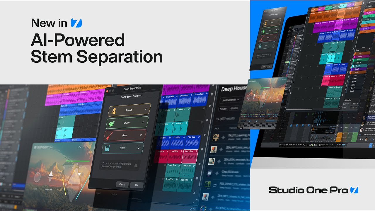 AI-Powered Stem Separation | New in Studio One Pro 7 | PreSonus - YouTube