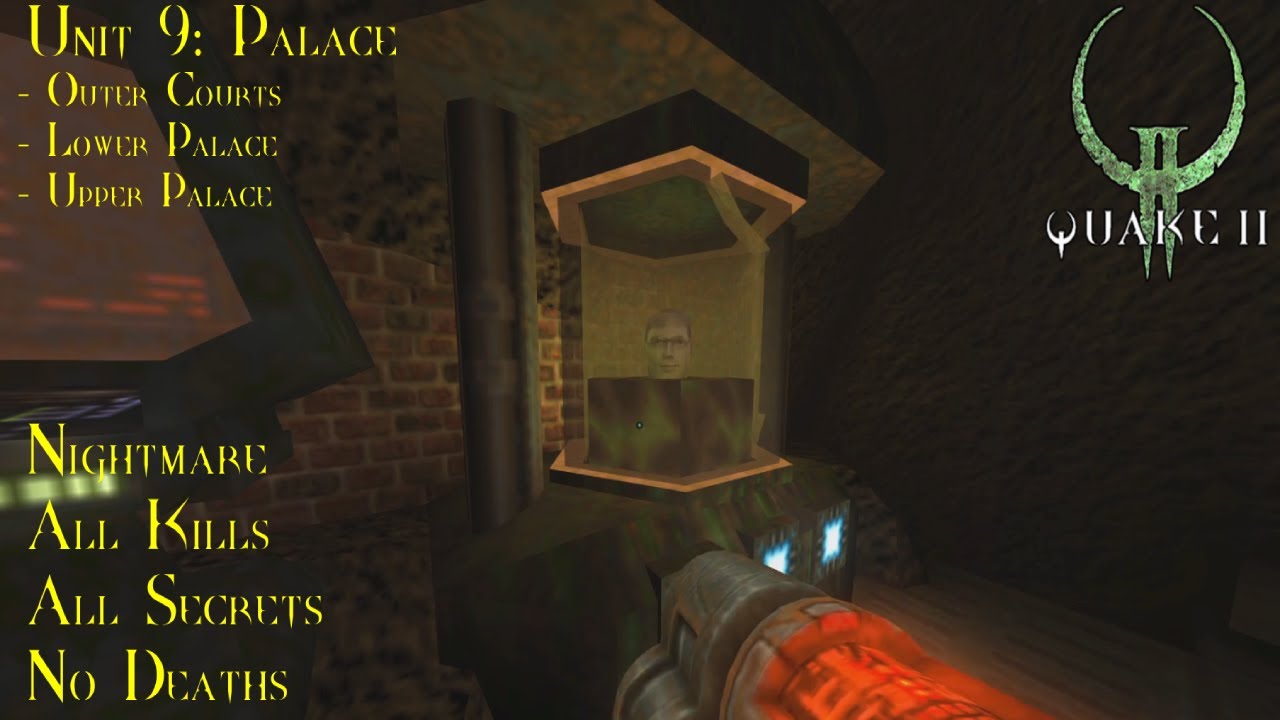 Quake II (2023 Remaster) | Nightmare, 100% | Unit 9: Palace - YouTube