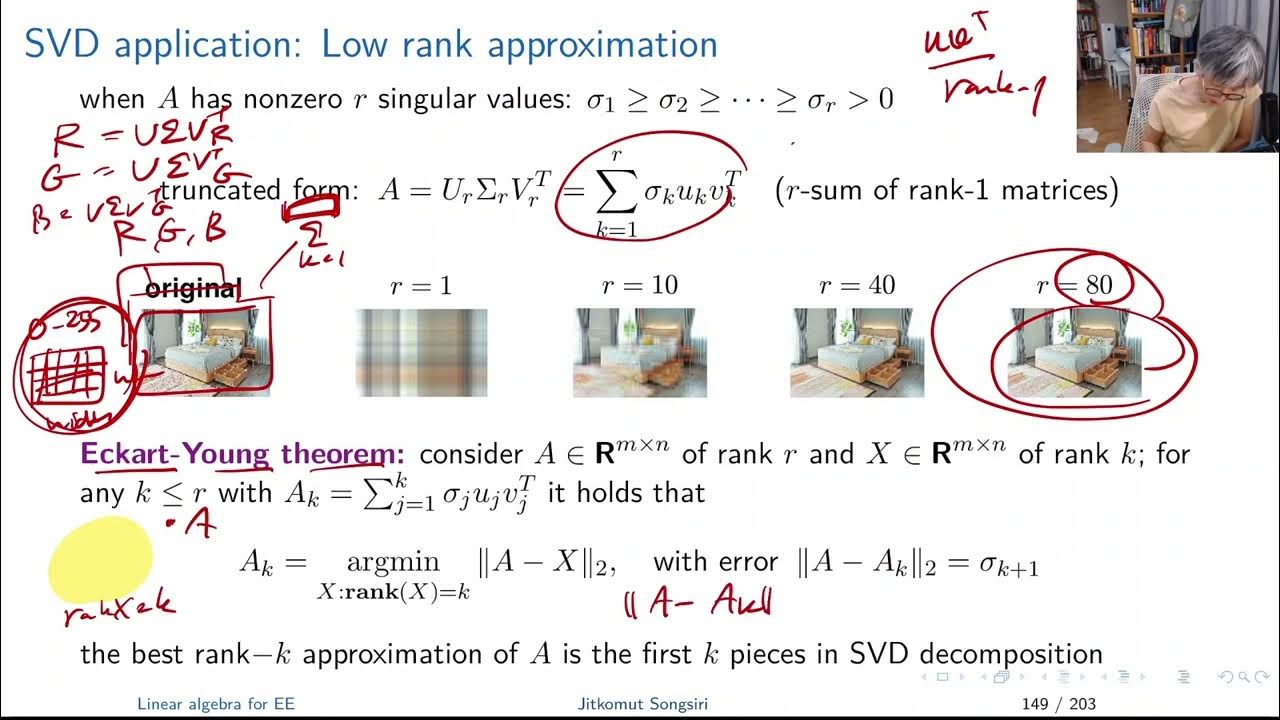 SVD applications: low-rank approximation and PCA - YouTube