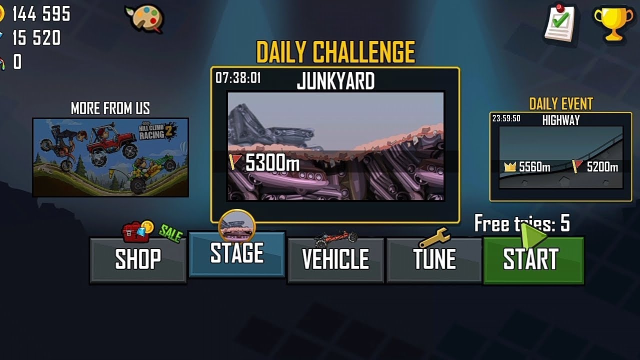 DAILY CHALLENGE | HILL CLIMB RACING - YouTube