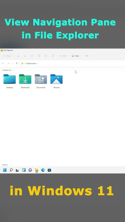 #Shorts File Explorer in Windows 11 not Showing Navigation Pane | Show ...