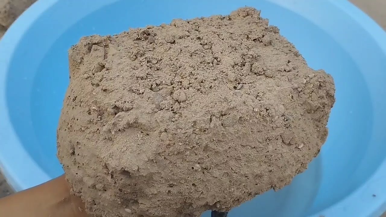 Crunchy Stoney Texture Water Crumbling 💦💦 sand cement asmr satisfying ...