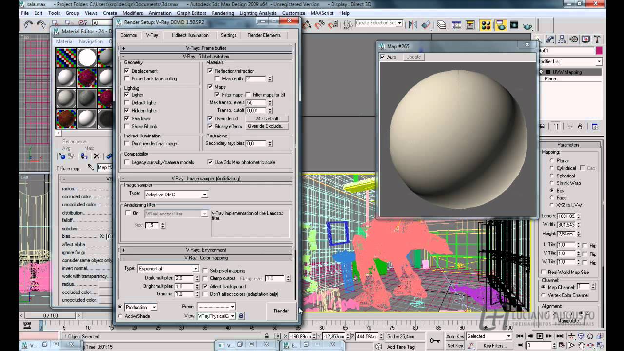 Vray Total: Aula de Vray Toon e Dirt aplicado em arquitetura PARTE 02 ...