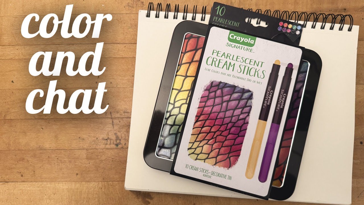 Magical Holiday Art with Crayola Pearlescent Cream Sticks - YouTube