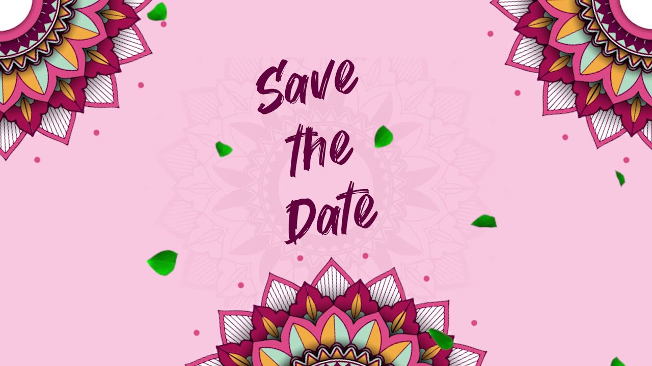 Latest Save the Date Invitation Video Background Without Text| Green ...