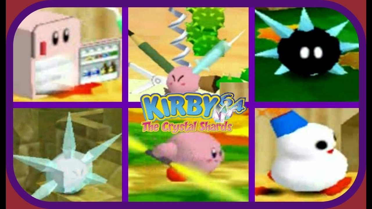 Kirby 64-The Crystal Shards-All Copy Powers and Fusions - YouTube