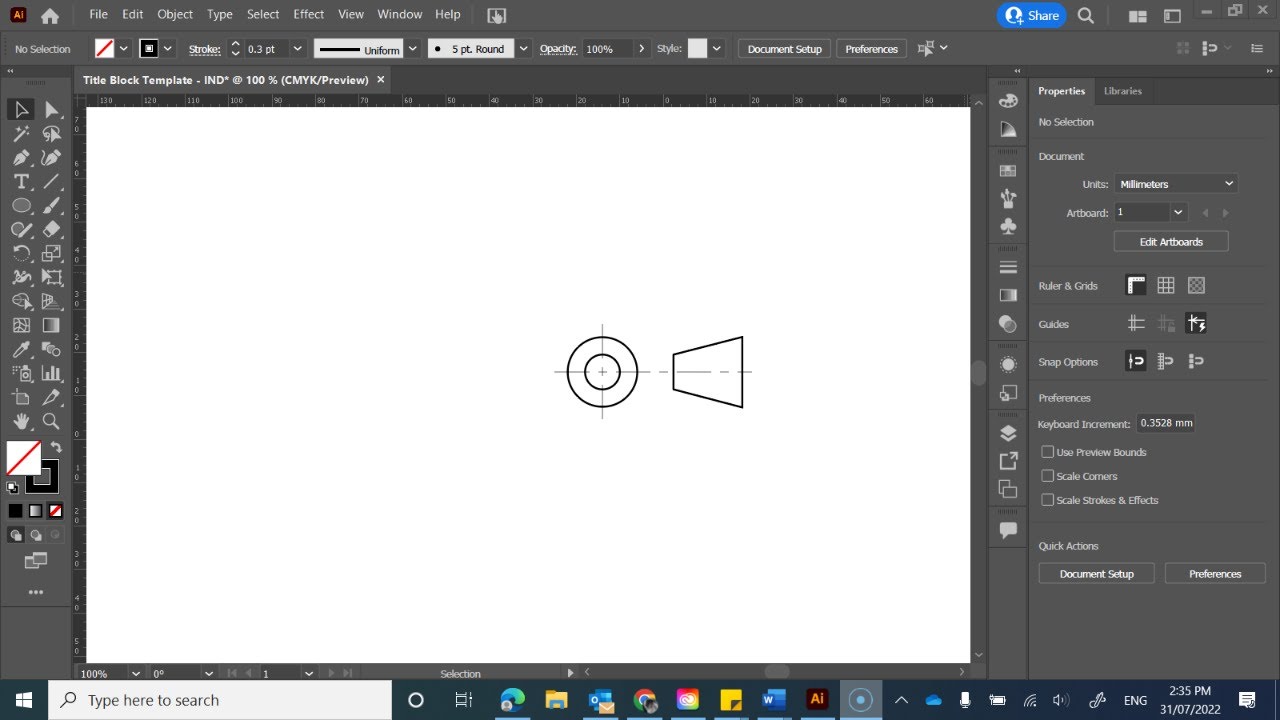 How to draw the orthogonal symbol in Illustrator - YouTube