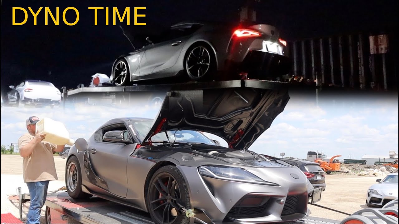 BIG TURBO SUPRA AND STOCK TURBO SUPRA ON THE DYNO - YouTube