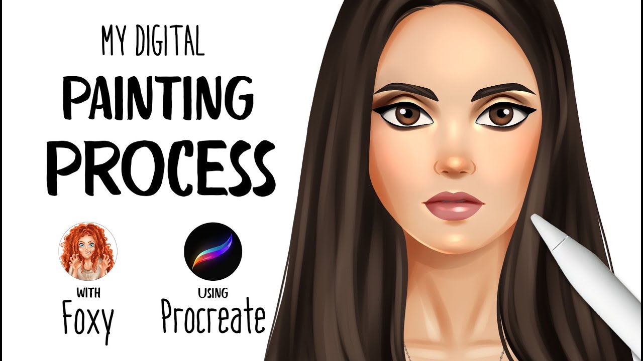 Drawing process of Elena Gilbert (Vampire Diaries) in Procreate - YouTube