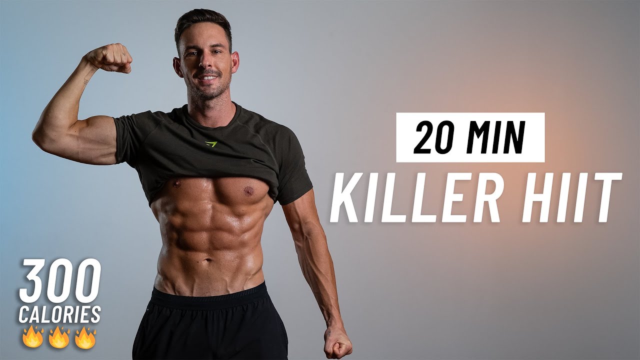 20 MIN KILLER HIIT WORKOUT - Full Body, No Equipment - YouTube