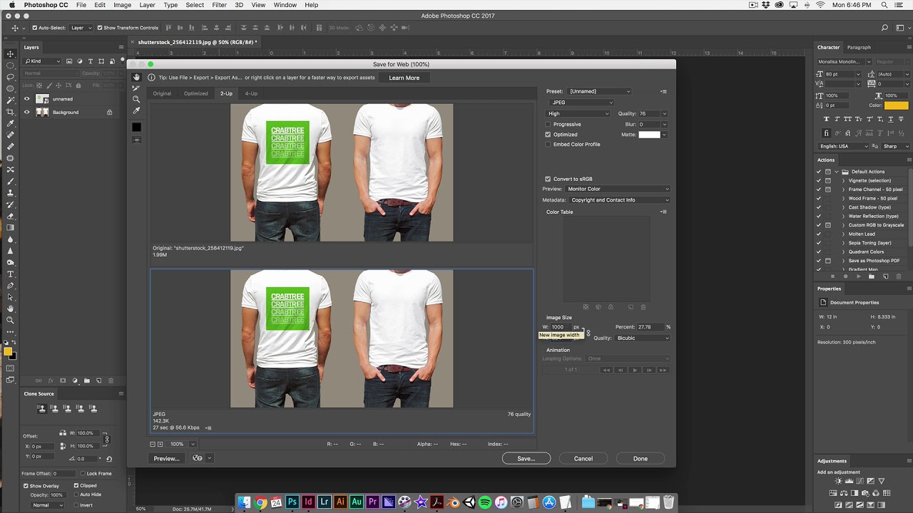 How to export an image for web with Photoshop - YouTube