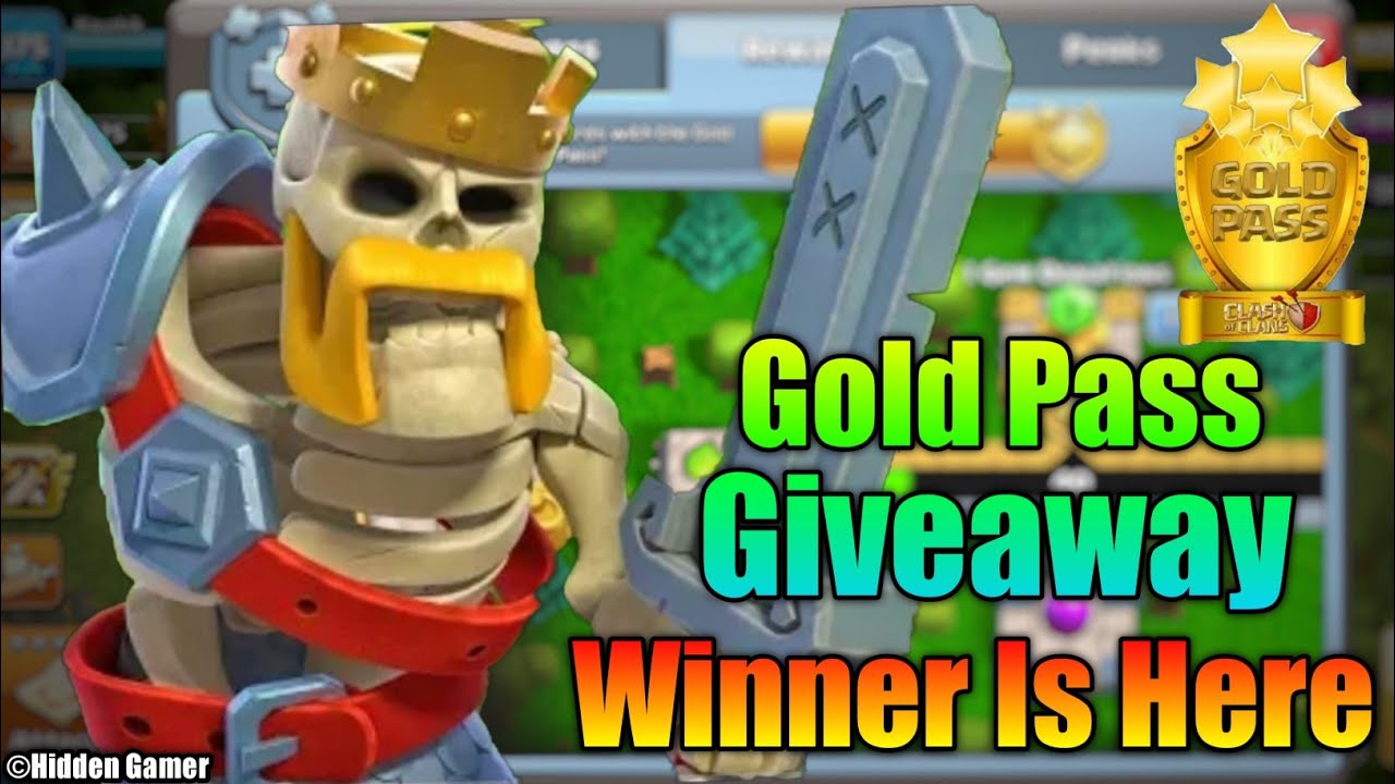 COC OCTOBER SEASON GOLD PASS GIVEAWAY WINNER - COC GOLD PASS GIVEAWAY ...