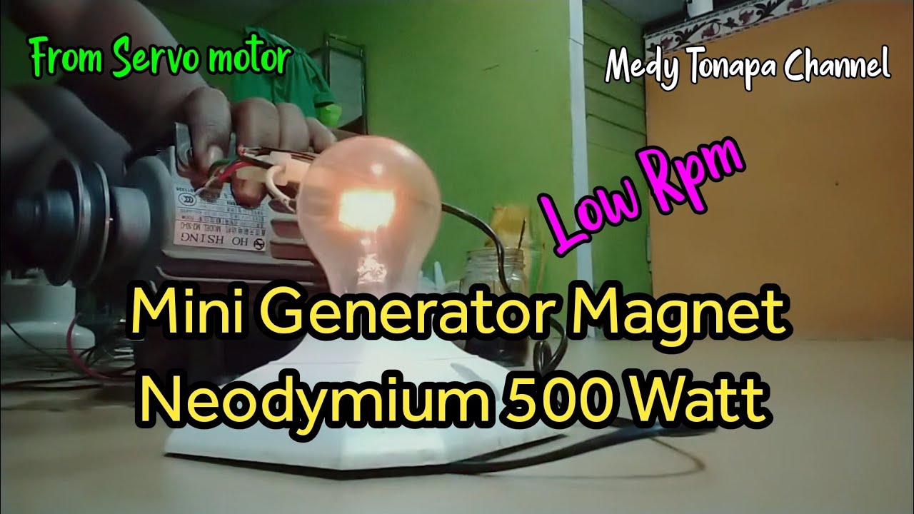 Mini Generator Magnet Neodymium 500 Watt Low Rpm - YouTube