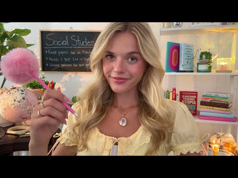 ASMR Girl In The Back Of Class Is Obsessed With You ✏️🎀