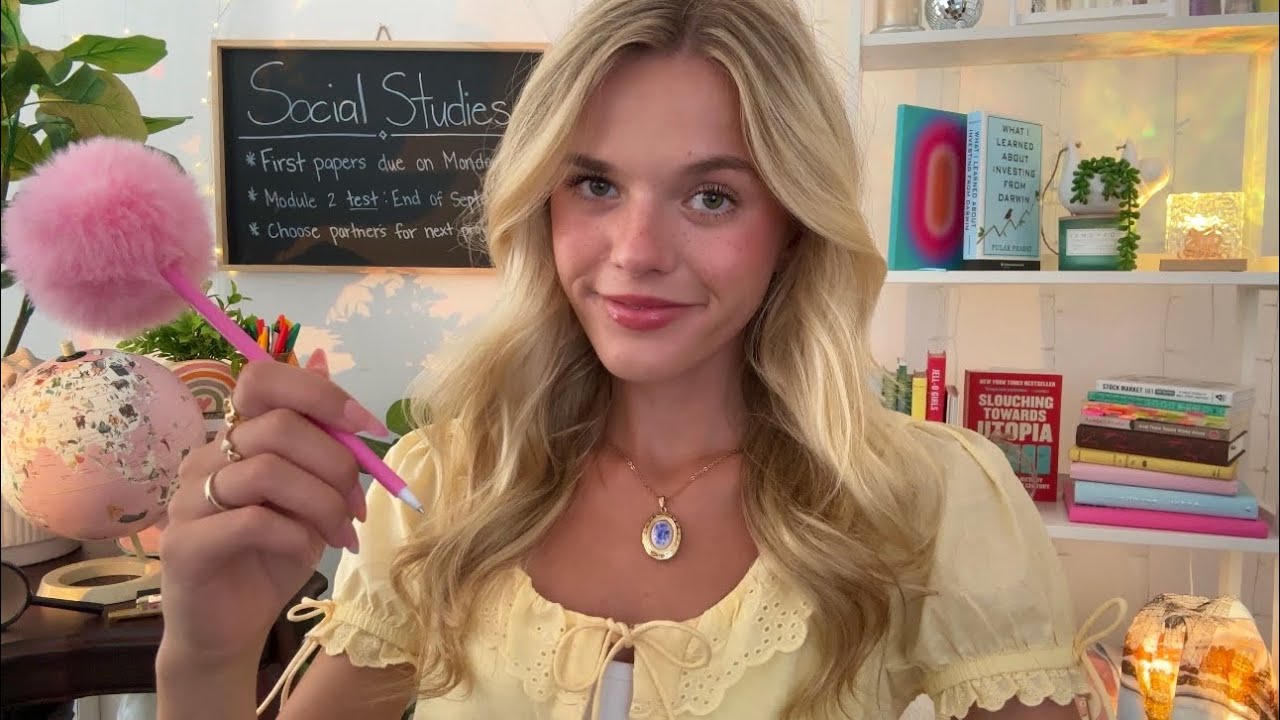 ASMR Girl In The Back Of Class Is Obsessed With You ️🎀 - YouTube