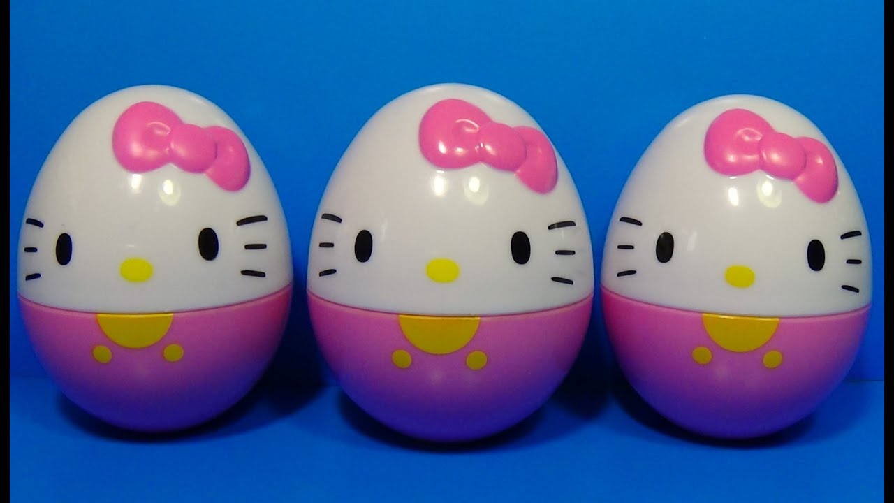3 Surprise eggs HELLO KITTY!!! For Baby MymillionTV - YouTube