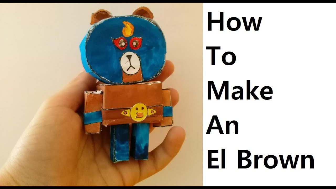 How to make a paper El Brown (Brawl Stars) Papercraft toy. Easy to make ...