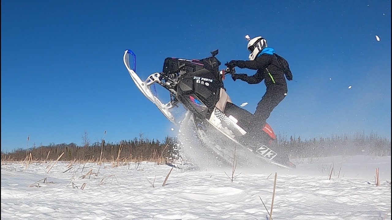 Gnarly Race Sled Bog Wheelies on Polaris IQR 600R! - YouTube