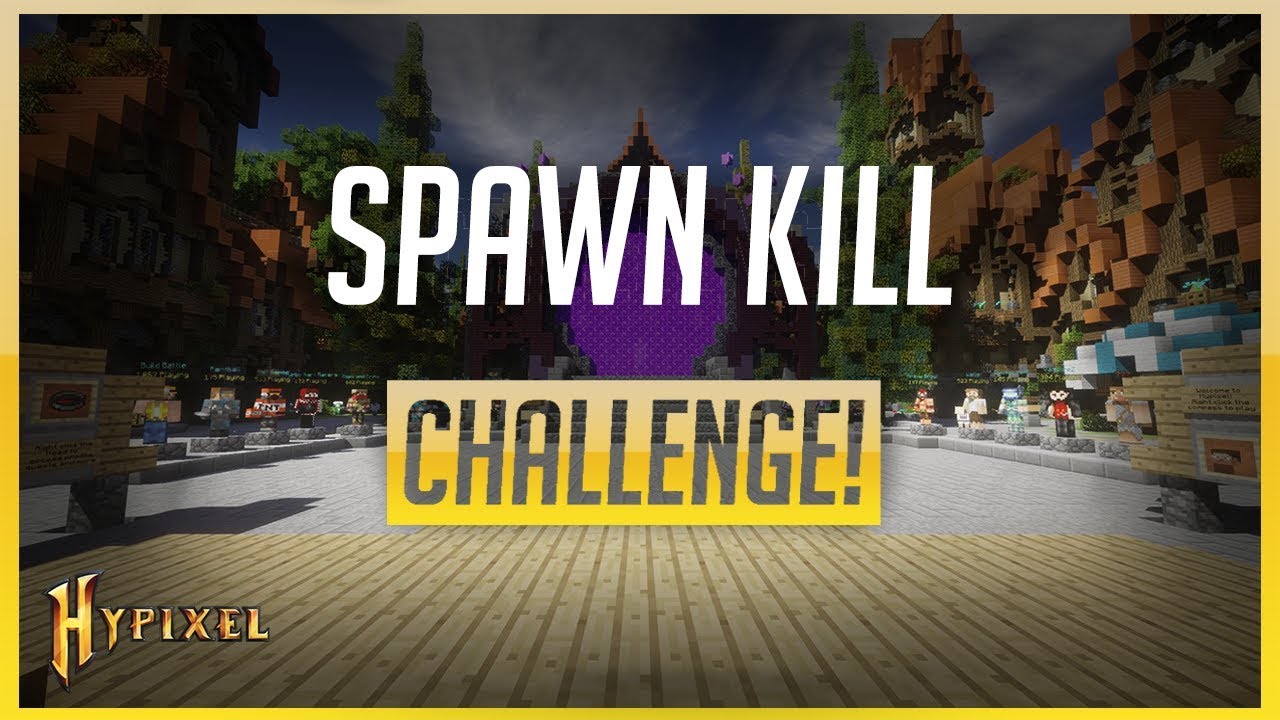 Spawn Kill Challenge! (Minecraft SkyWars) - YouTube