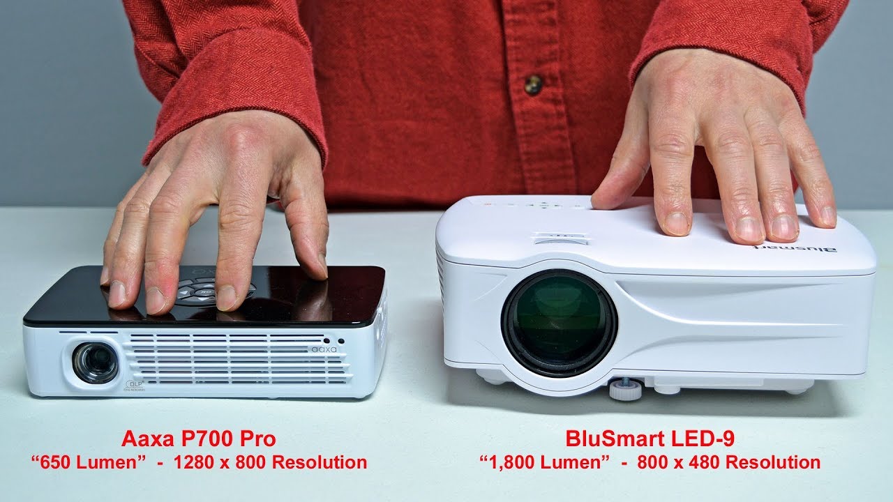 Projector Comparison: Aaxa P700 Pro vs BluSmart LED-9 budget projector ...
