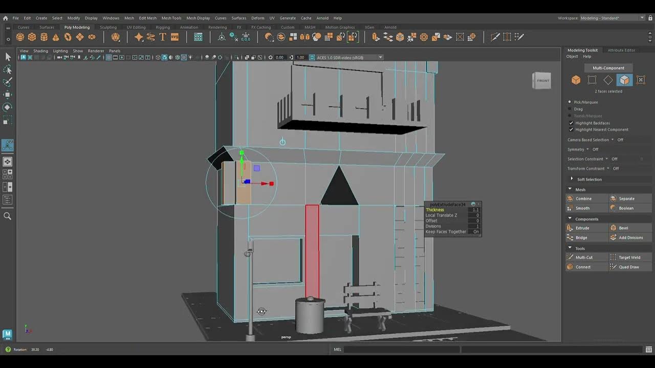 Part 3 tiny house stylized Autodesk MAYA 2024 maya scenes - YouTube