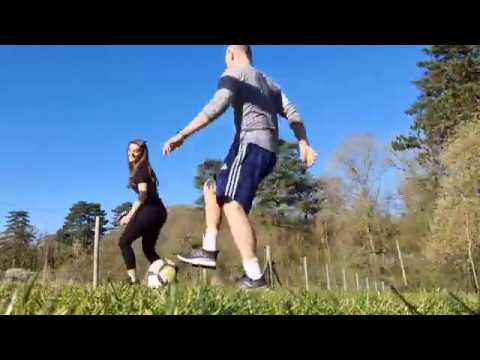 Jack Wilshere with a filthy tackle on his wife! 😂