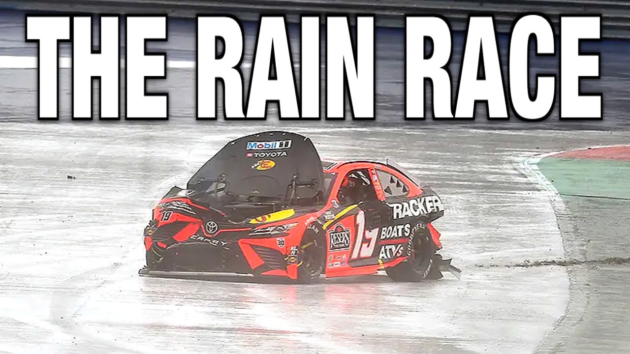 NASCAR's First Cup Rain Race - YouTube