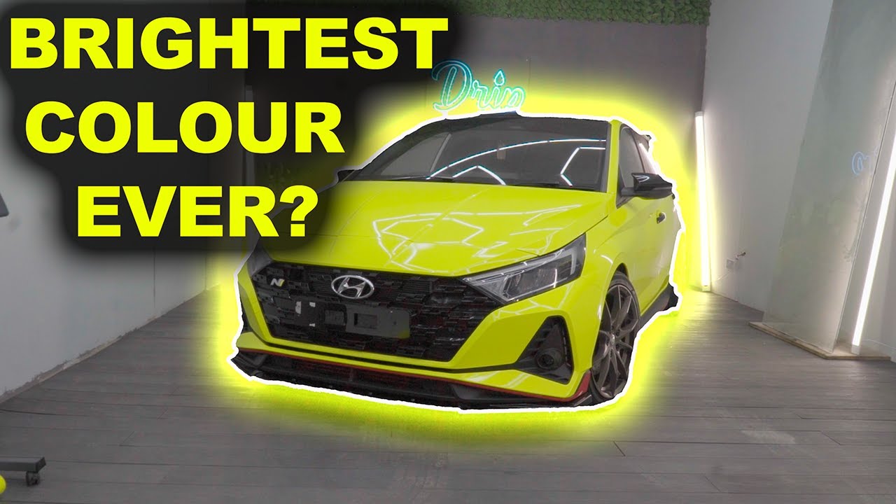 BRIGHTEST wrap ever? i20n full wrap in neon yellow - YouTube