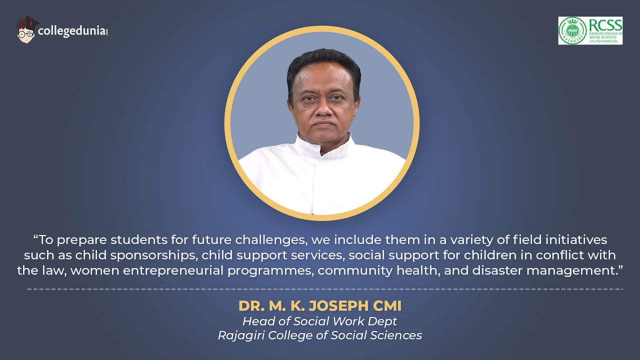 Dr. M K Joseph CMI | Head of Social Work Dept | Rajagiri College of ...