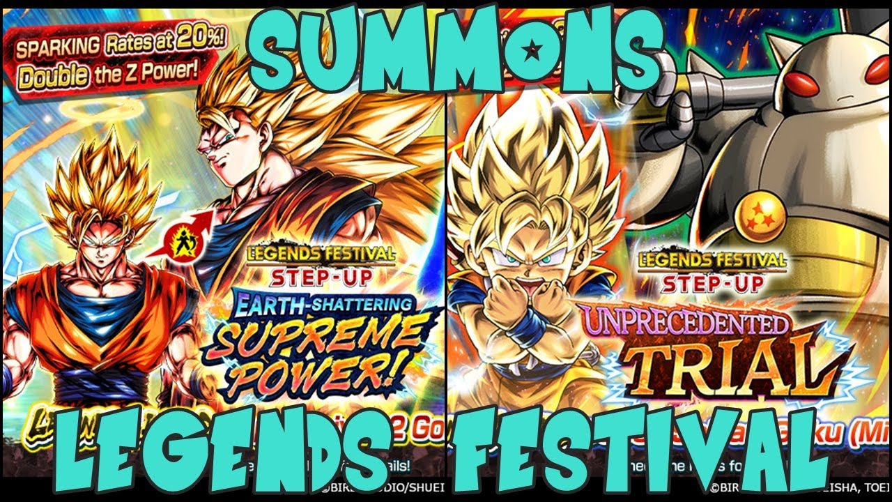 💎¡Summons a Goku Mini LF & Goku SSJ2 LF!💎¡Legends Festival! | DB ...