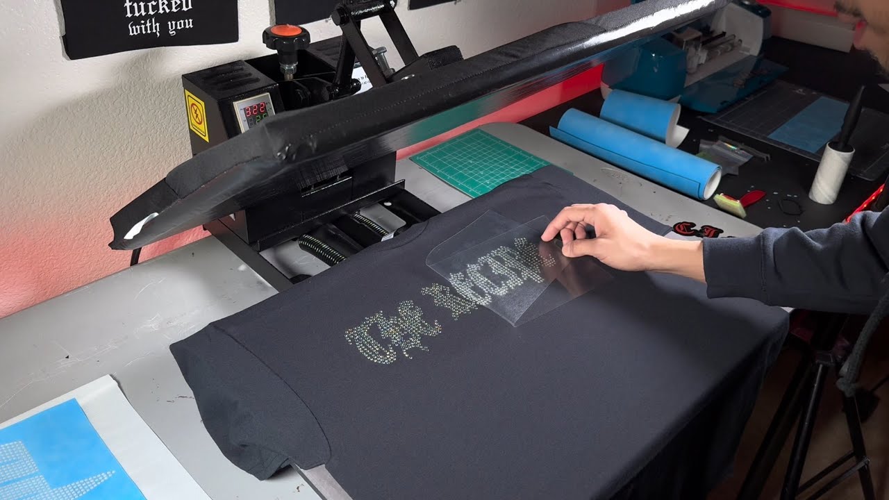 Easiest Way To Make Rhinestone Transfers with a Cricut Vinyl Cutter in ...