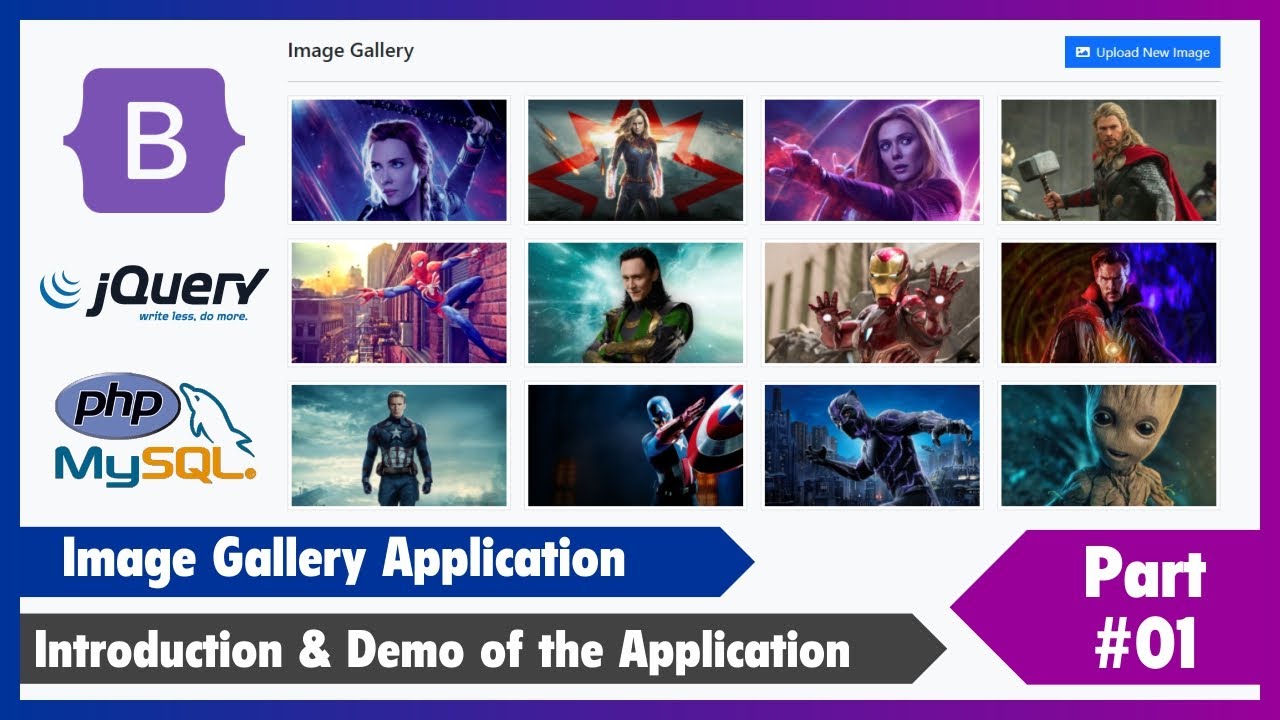 #01 Image Gallery Application Using Bootstrap 5, jQuery, PHP & MySQL ...
