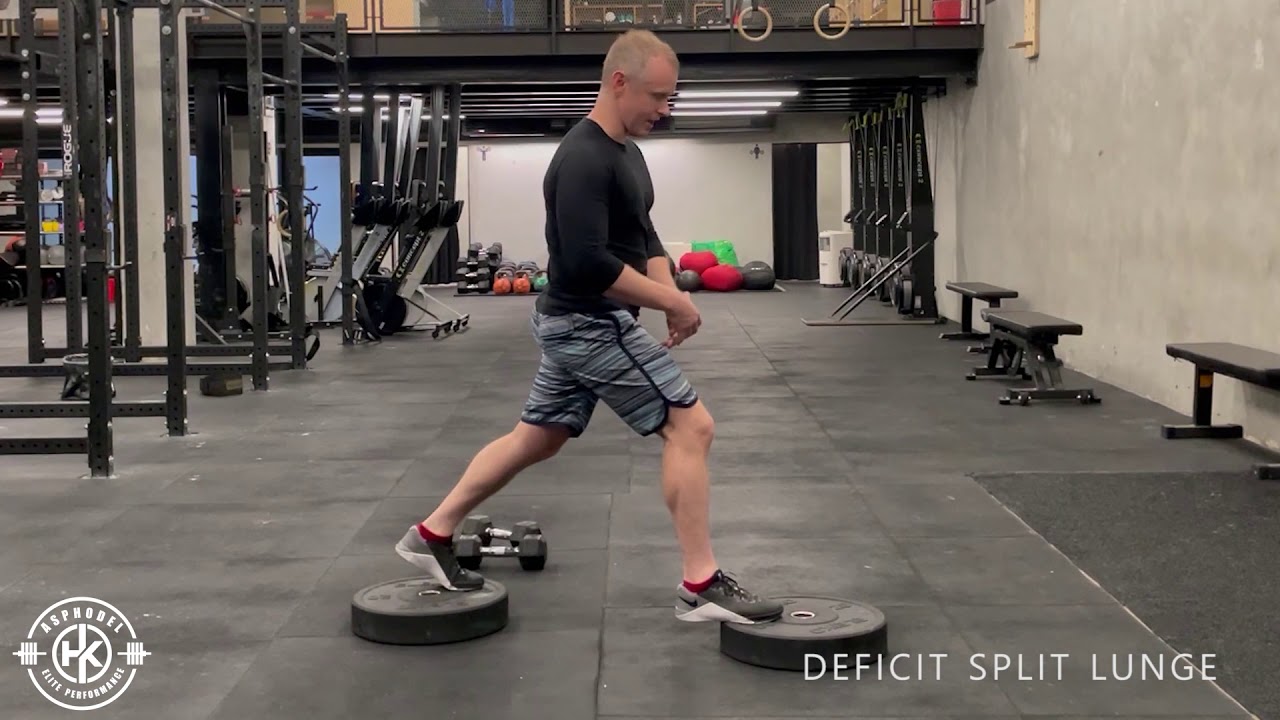 Deficit Split Lunge - YouTube