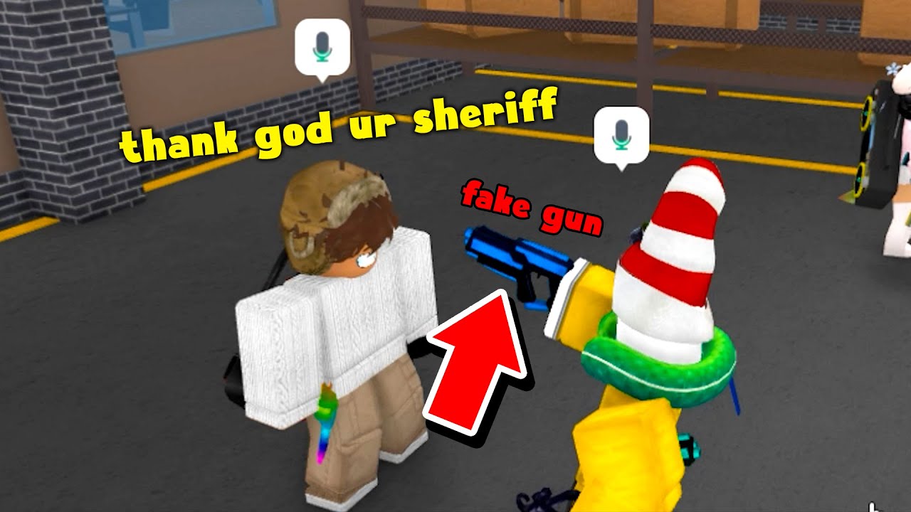 ROBLOX MURDER MYSTERY 2: FAKE GUN WITH VOICE CHAT - YouTube