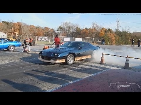 1986 Small Block Camaro - 12.33 @ 111mph 1/4 Mile Drag Racing - YouTube