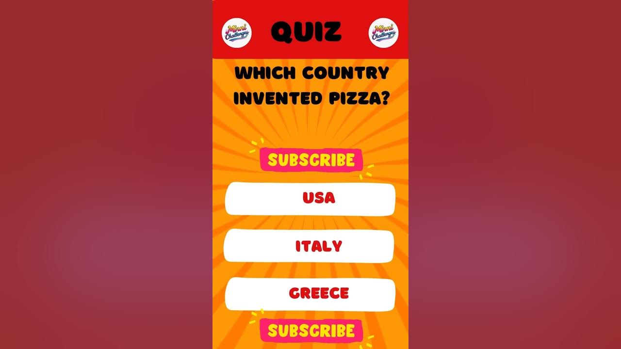 Do You Know Which Country INVENTED Pizza? 🍕🤯 | #Quiz #Shorts #Trivia ...