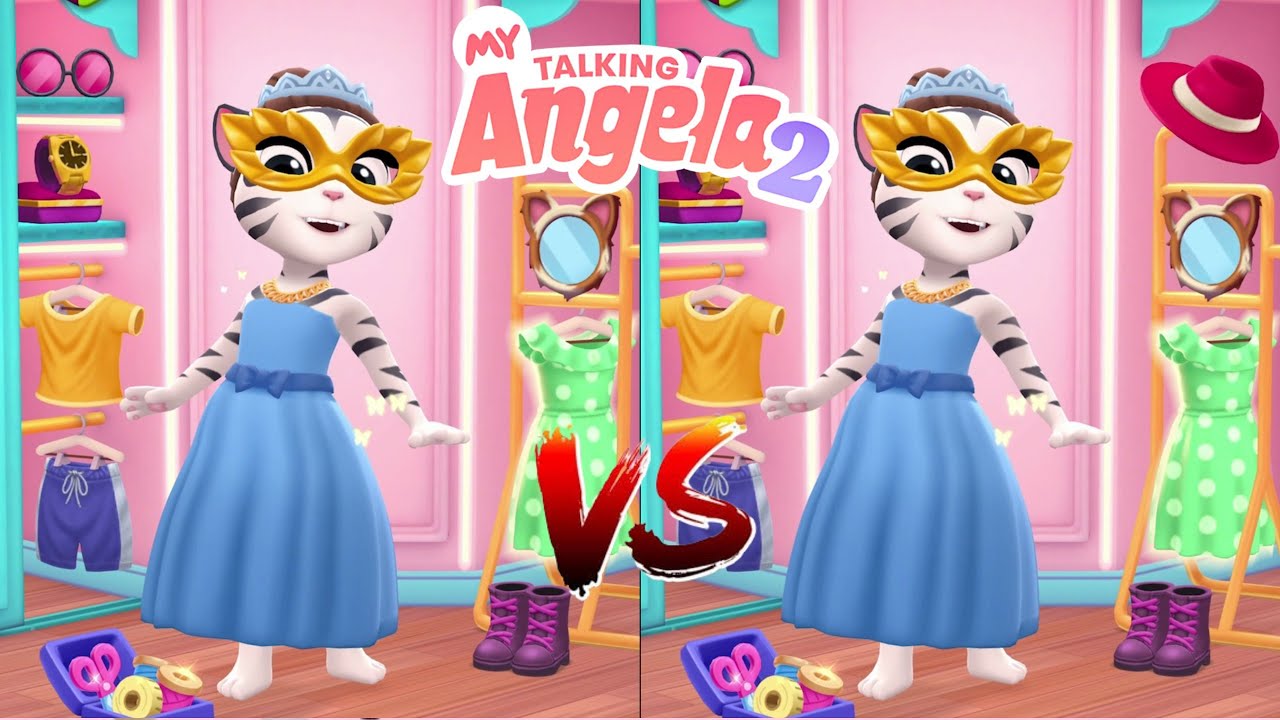 Angela in a mask 😇 👿 My talking angela 2 cosplay #TalkingAngela # ...