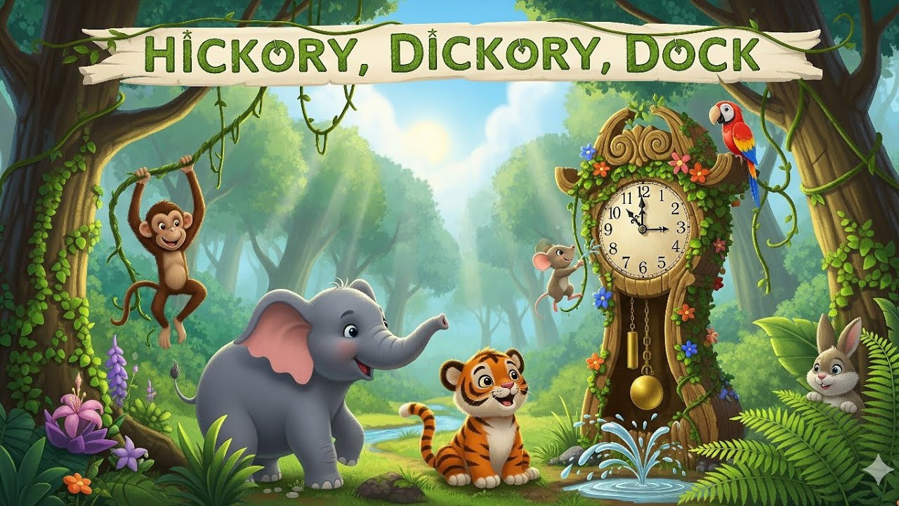 Hickory Dickory Dock - Magical Jungle Version with Baby Tiger Tigo ...