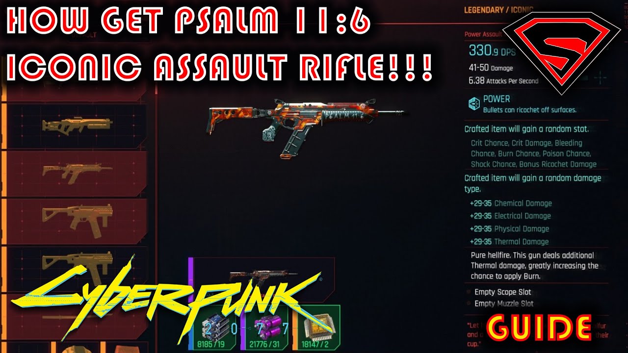 CYBERPUNK 2077 HOW GET TO GET PSALM 11 6 ICONIC LEGENDARY ASSAULT RIFLE cyberpunk-2077-how-get-to-get-psalm-11-6-iconic-legendary-assault-rifle